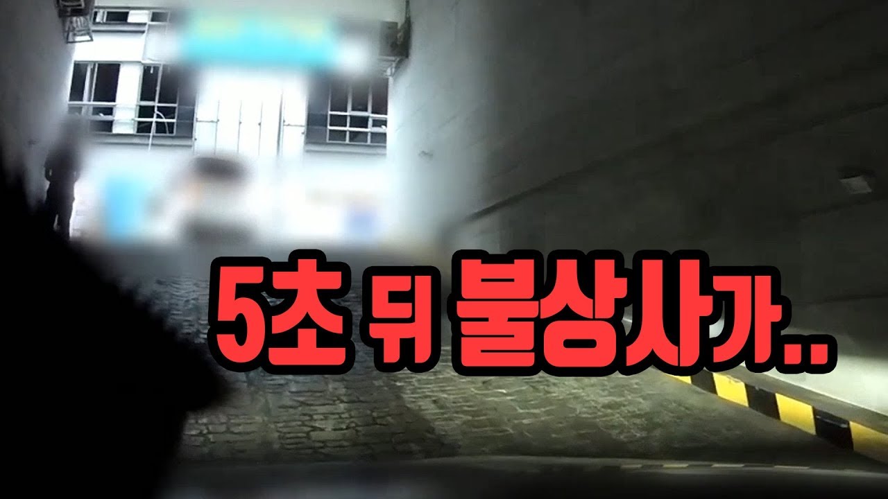 2445회 지하 주차장에서 출차 중 출차주의 사이렌을 무시하고 들어오는 차와의 사고 Youtube