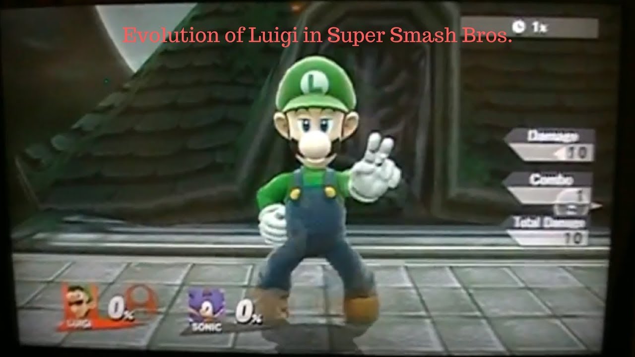Evolution of Luigi in Super Smash Bros (Graphics, Moveset, Sound Clips ...