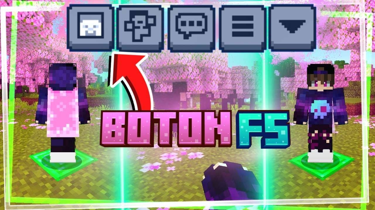 🕹️ BOTON F5 EN MINECRAFT PE | Botón F5 para Android - iOS 👾 Textura ...