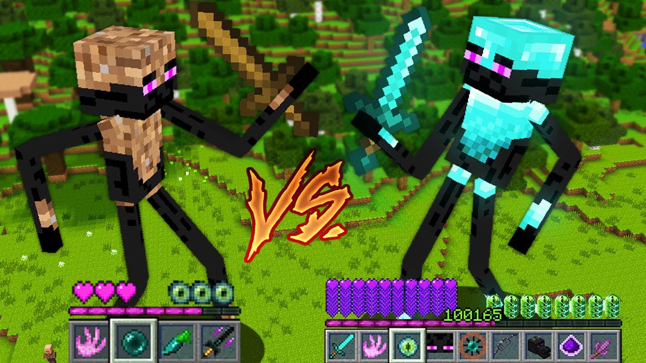 Minecraft GIANT DIAMOND ENDERMAN vs GIANT DIRT ENDERMAN BATTLE NOOB VS ...