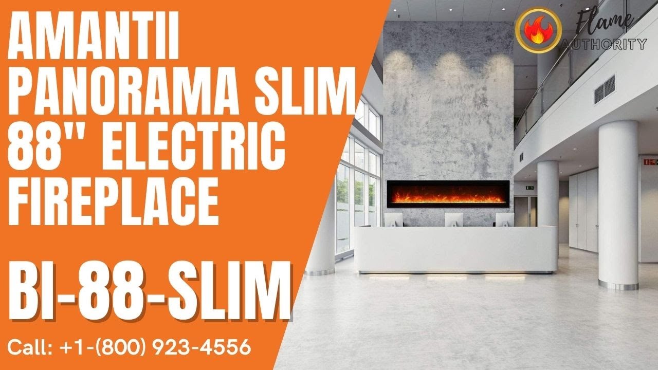 Amantii Panorama SLIM 88" Electric Fireplace BI-88-SLIM - YouTube