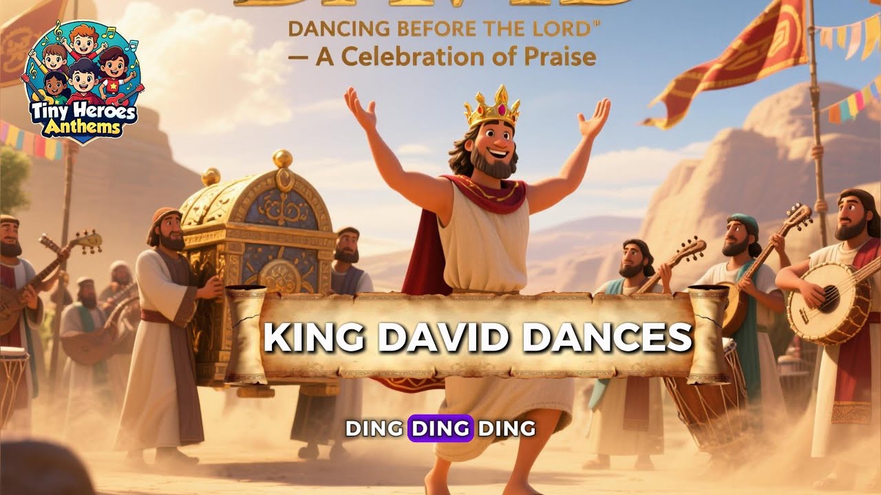 👑 King David Dances Before the Lord | Bible Story Song for Kids | Tiny ...