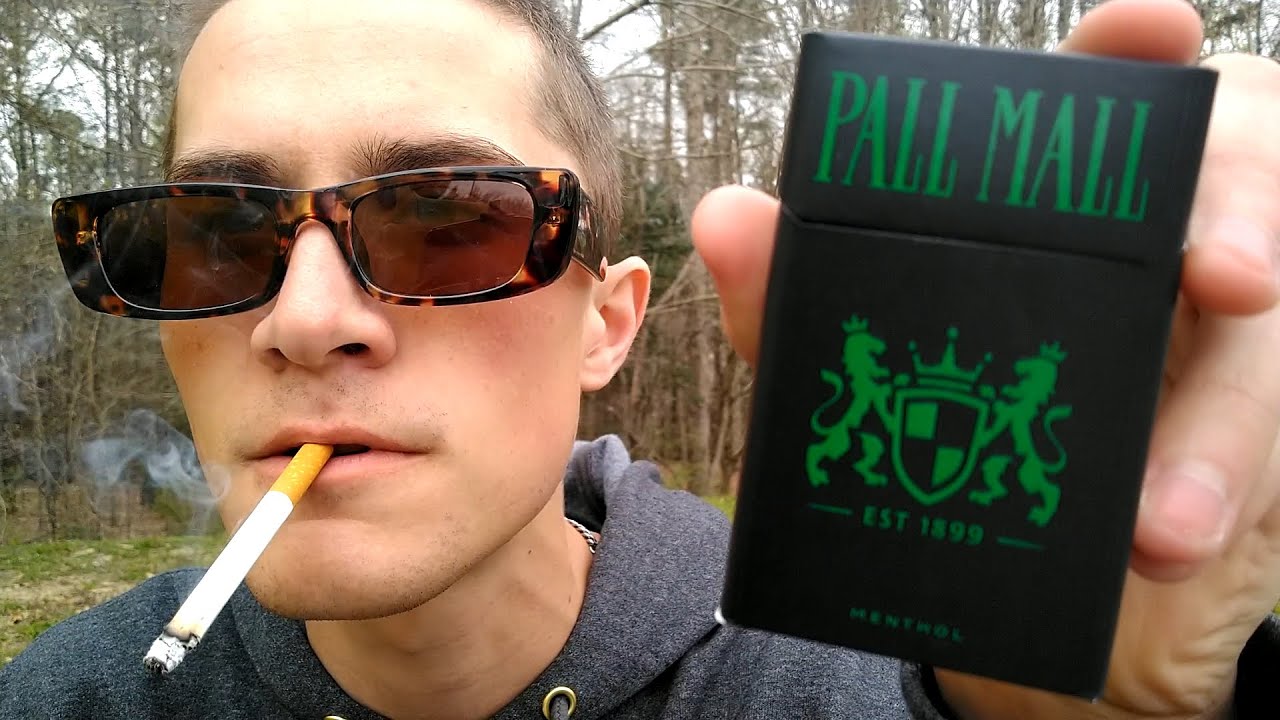 Smoking a Pall Mall Black Menthol Cigarette - Review - YouTube