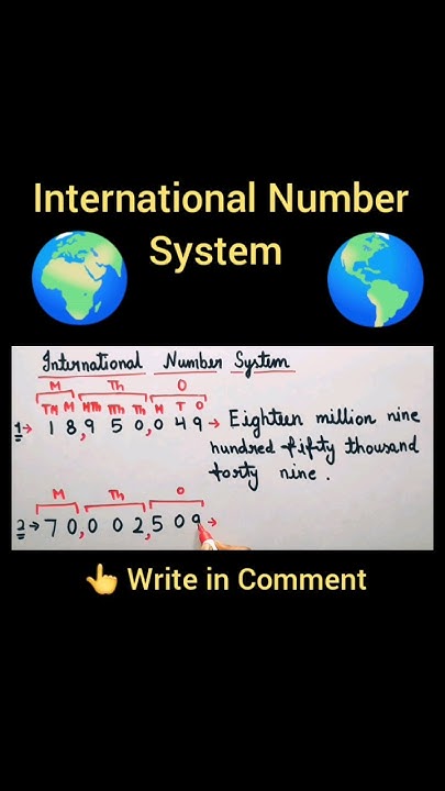 International number system | अंतर्राष्ट्रीय संख्या प्रणाली #shorts # ...