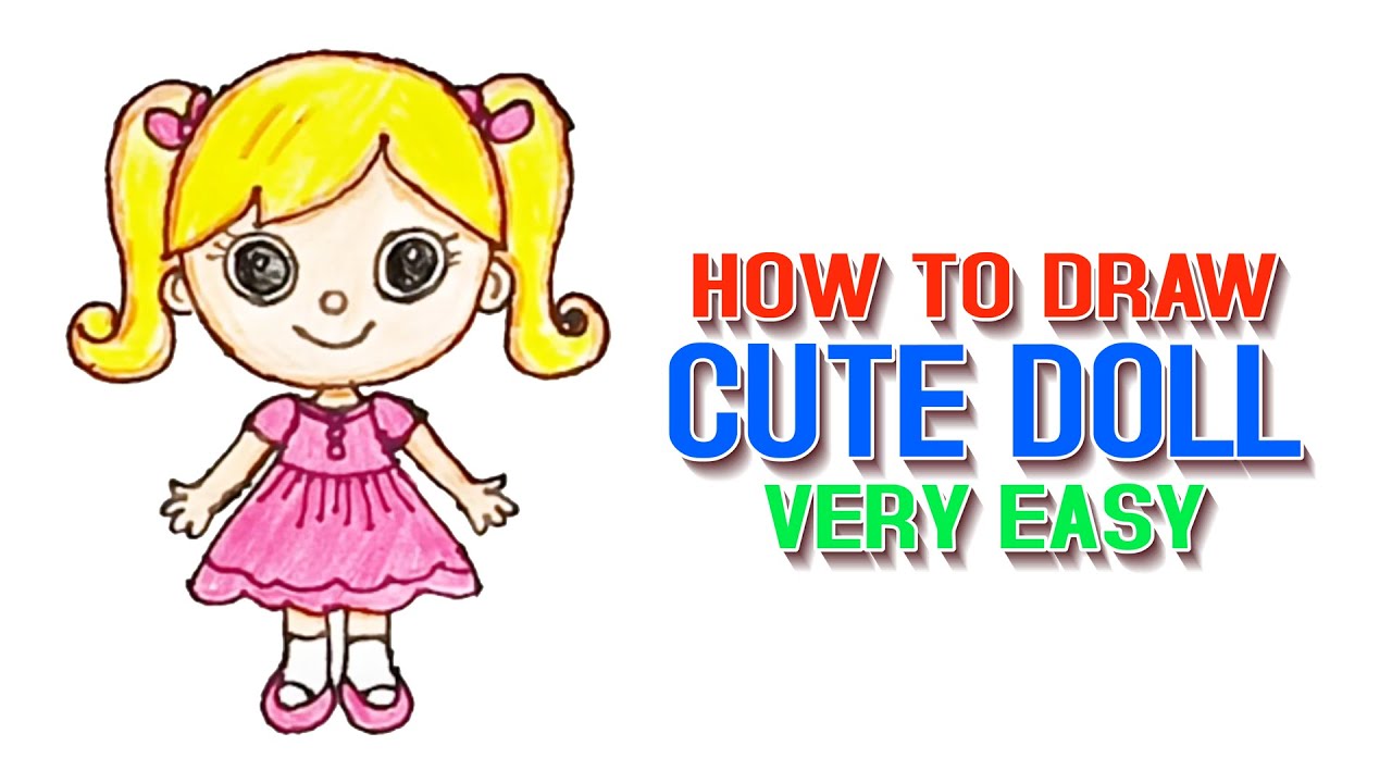 How to draw cute doll Step by Step - YouTube