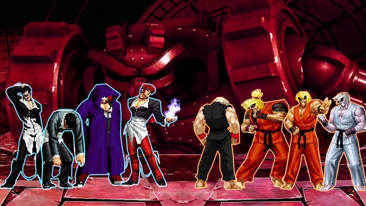 [KOF Mugen] Iori Yagami Team vs Ken Master Team - YouTube