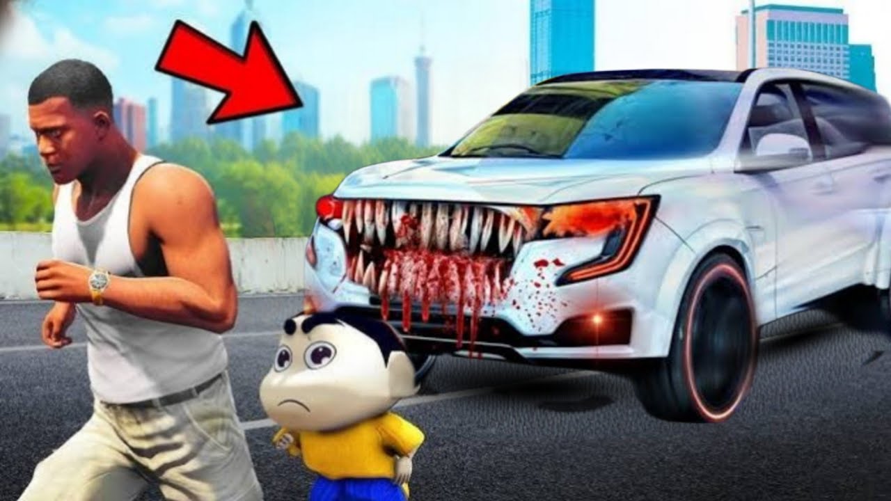 GTA 5:Franklin & Shin Chan New Car Is Cursed Killer Car | Killer XUV700 ...