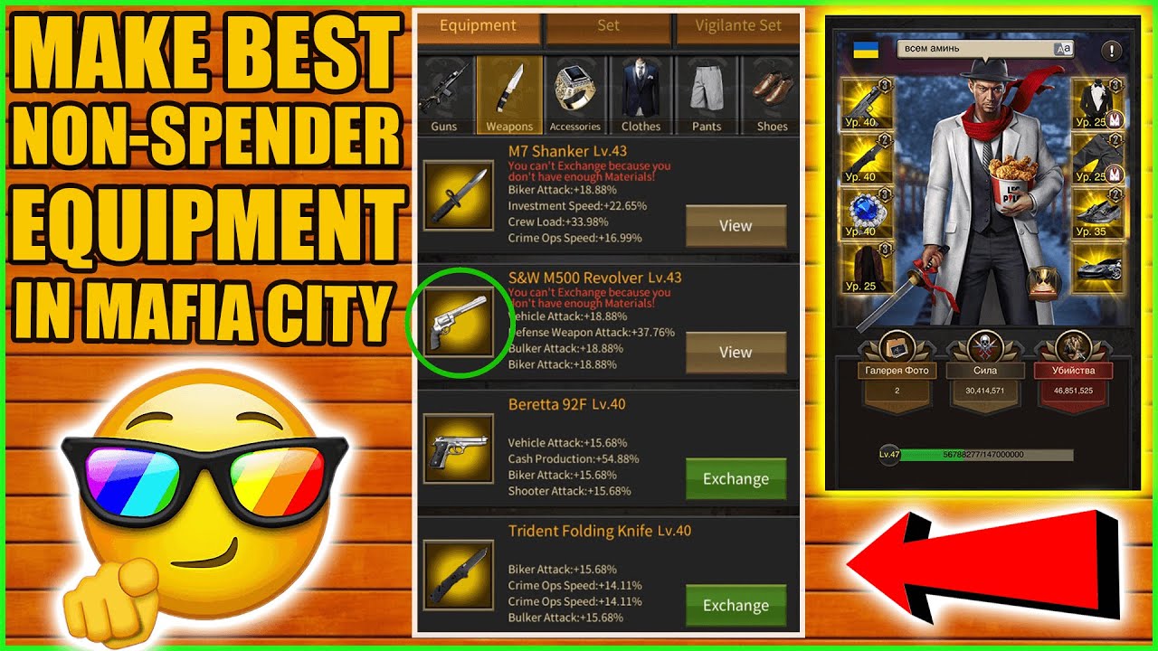 Make Best Non-Spender Equipment In Mafia City - Grow Without Spending ...