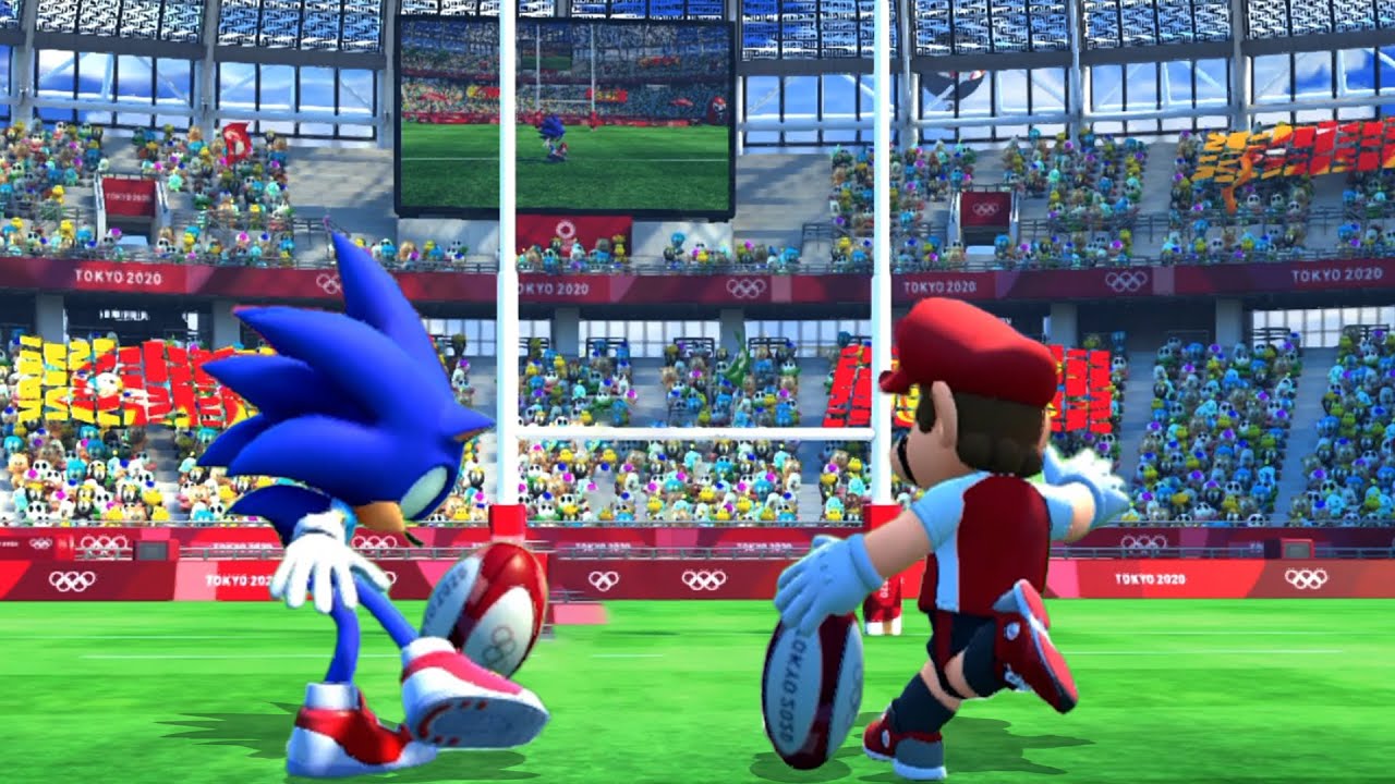 Mario and Sonic at the Olympic Games Tokyo 2020 Rugby Sevens Team Sonic ...