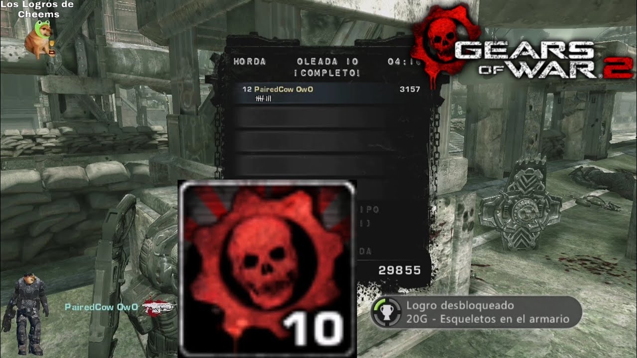 🪖Gears of War 2/Logró/Esqueletos en el armario/Explicado por cheems ...