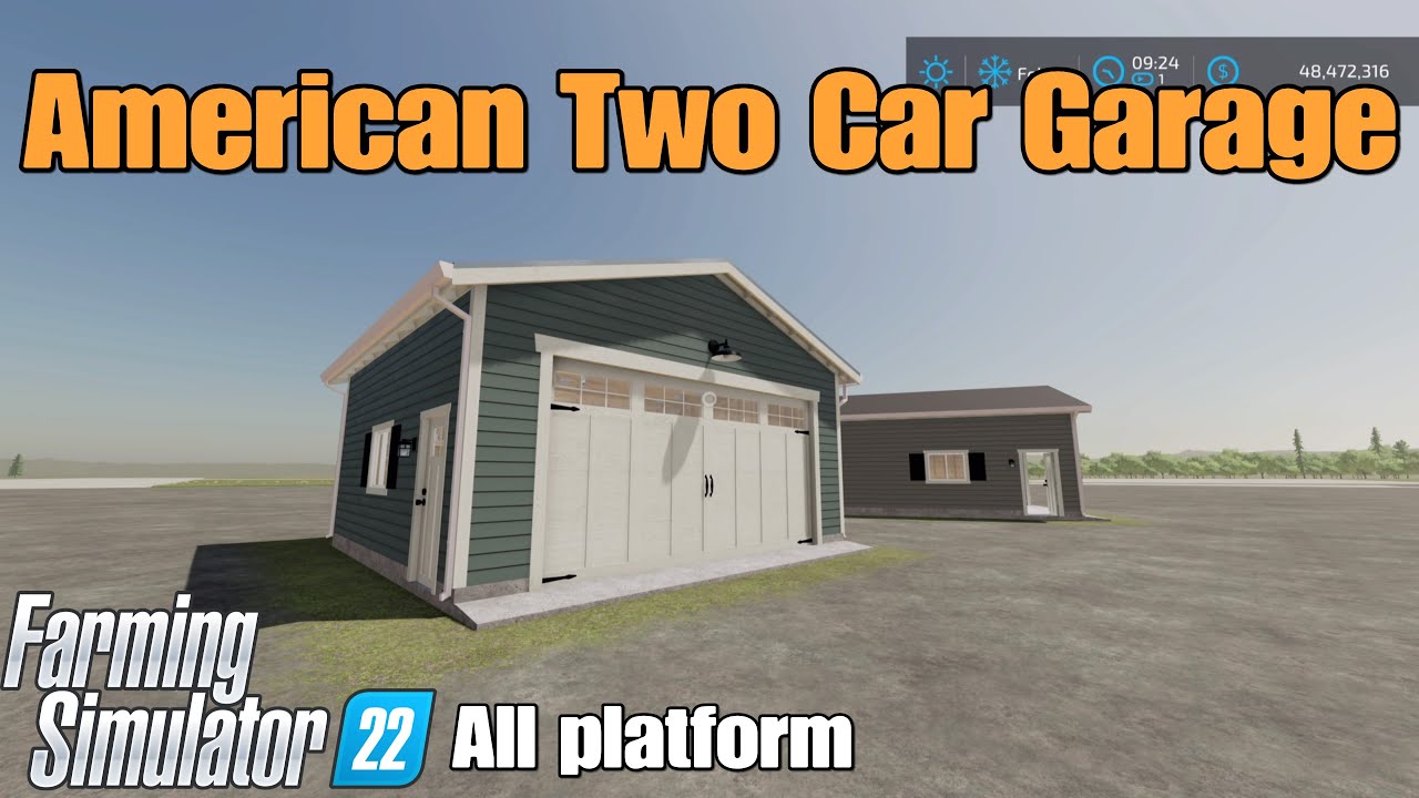 American Two Car Garage / FS22 mod for all platforms - YouTube