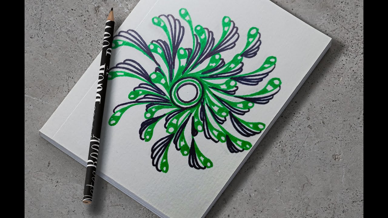 This Easy Green Zentangle Bloom Is Addictively Satisfying | One Stroke ...