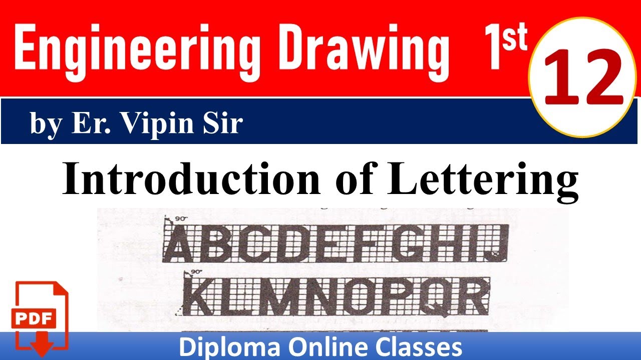 Lettering Introduction // Engineering drawing -1st // by Er. Vipin Sir ...