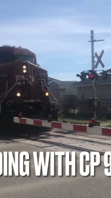 Saw CP 8742 ES44AC Leading and CP 9584 AC44CW Trailing in Airdrie #cptrain #train #railroad ...