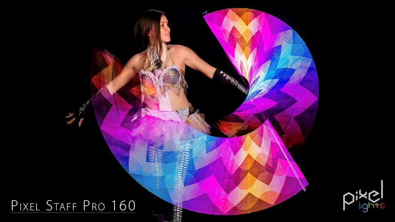 Amazing LED staff / LED poi - Pixel Staff Pro 160 - Pixel Lights ...