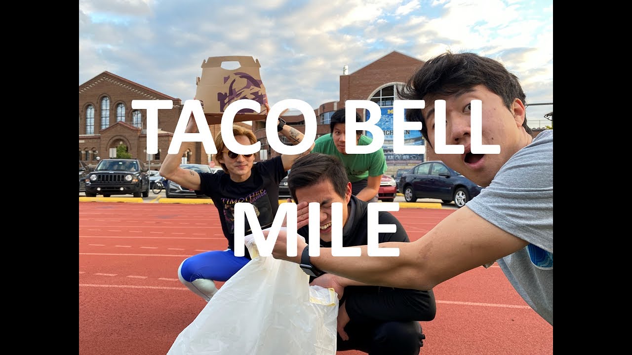 Can We Run A Mile While Eating TACO BELL??? #TeamSeas Charity Run - YouTube