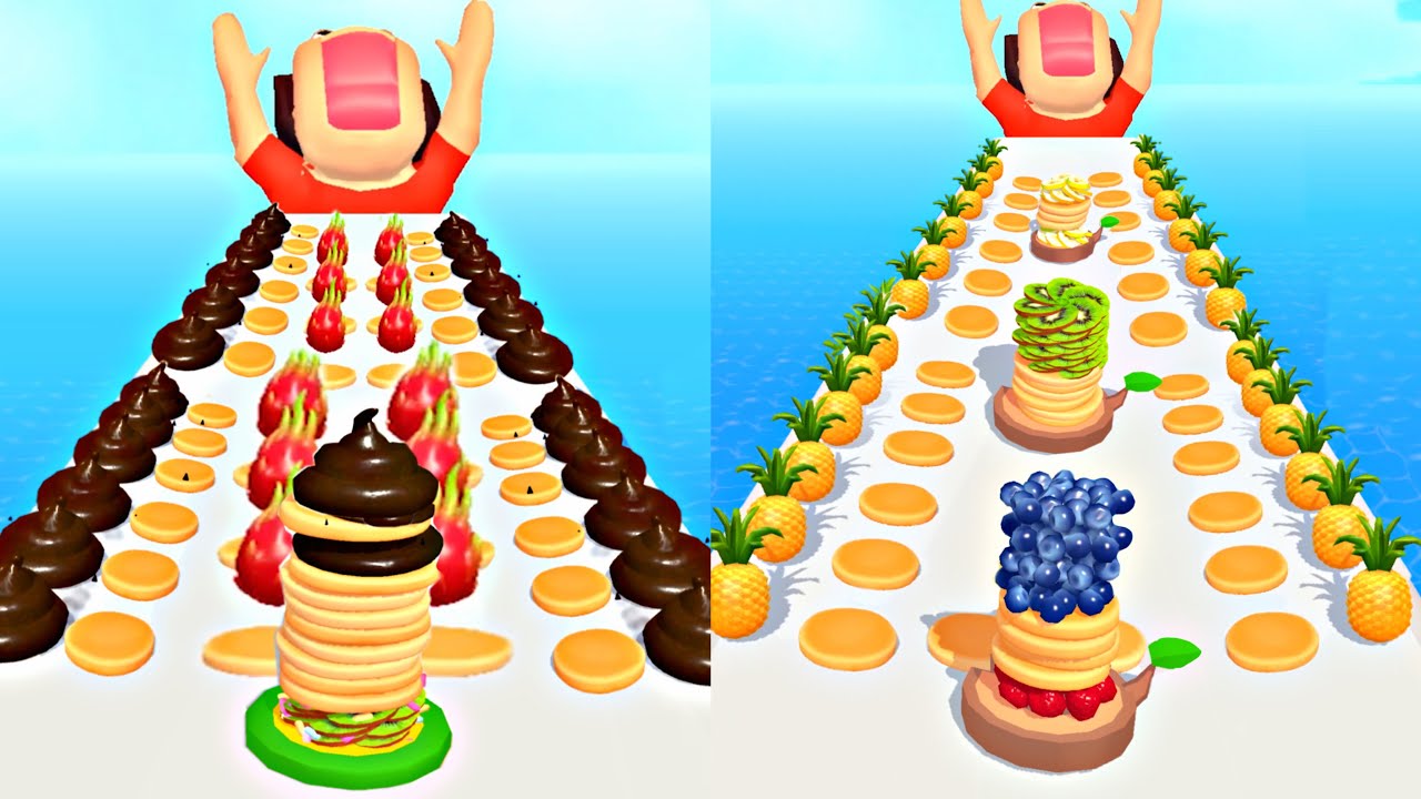 MAX LEVELS PANCAKES RUN 🥞🍀💕: All Levels Gameplay Walkthrough Android, iOS NEW UPDATE #gameplay ...