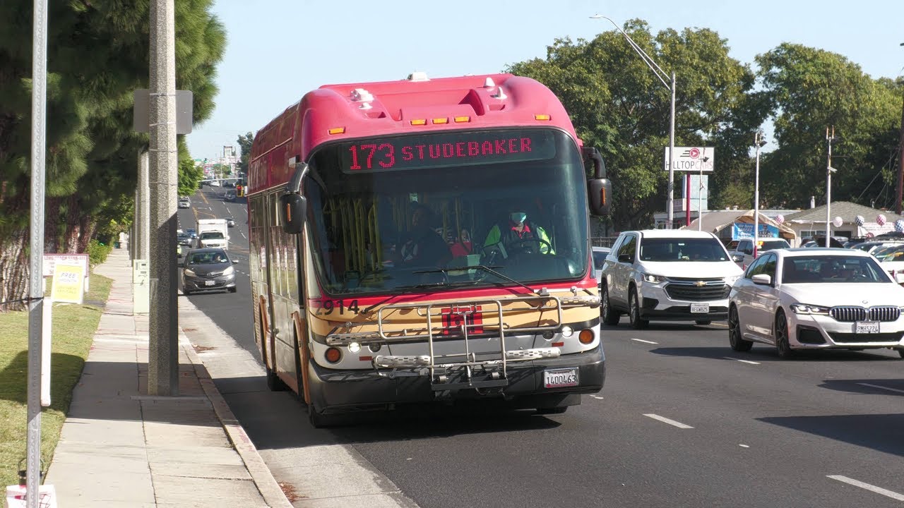 Long Beach Transit - New Flyer GE40LFA Route 173 #2914 - YouTube