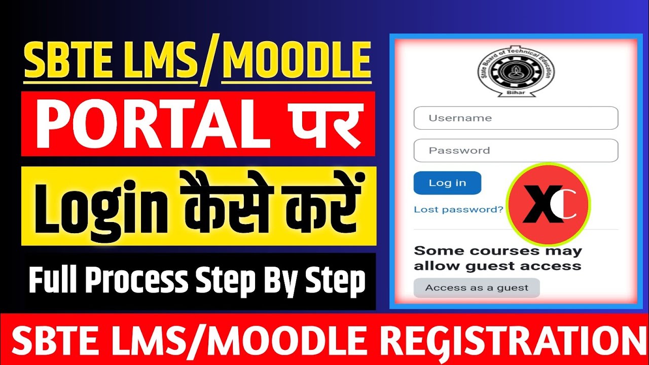 Sbte LMS/Moodle Portal Login कैसे करें || Sbte LMS/Moodle Portal ...