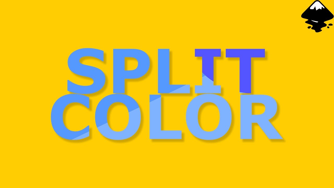 How to create a split color letter effect in Inkscape - YouTube