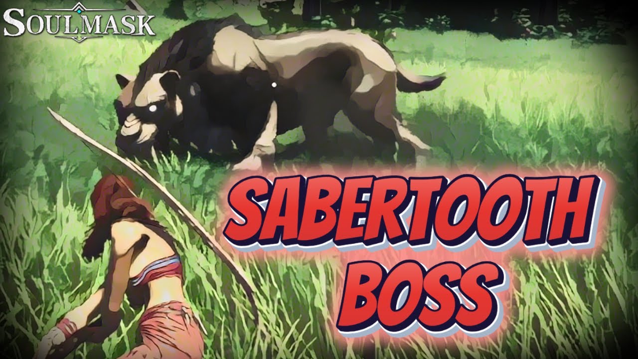 Soulmask Boss Battle: Conquering the Ferocious Sabertooth! - YouTube