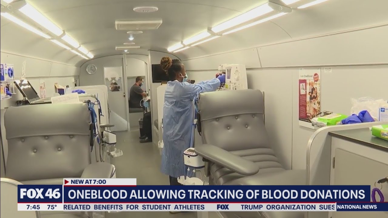 OneBlood now allowing donors to track blood donation - YouTube