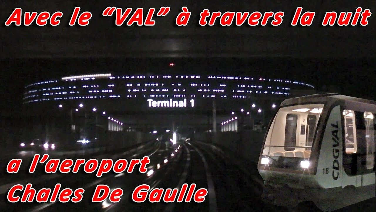 CDGVAL - Le VAL a l'aeroport Charles de Gaulle de Paris - YouTube