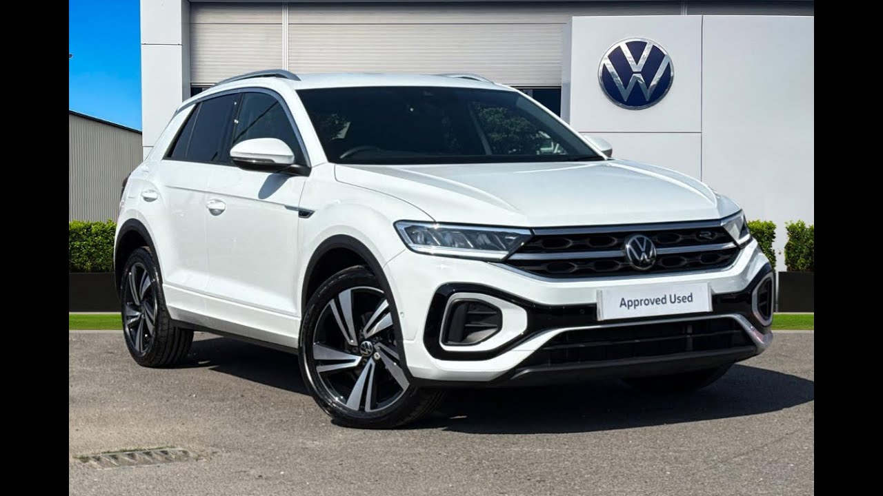 Approved Used Volkswagen T-Roc R-Line 1.5 TSI 150PS DSG in Pure White ...