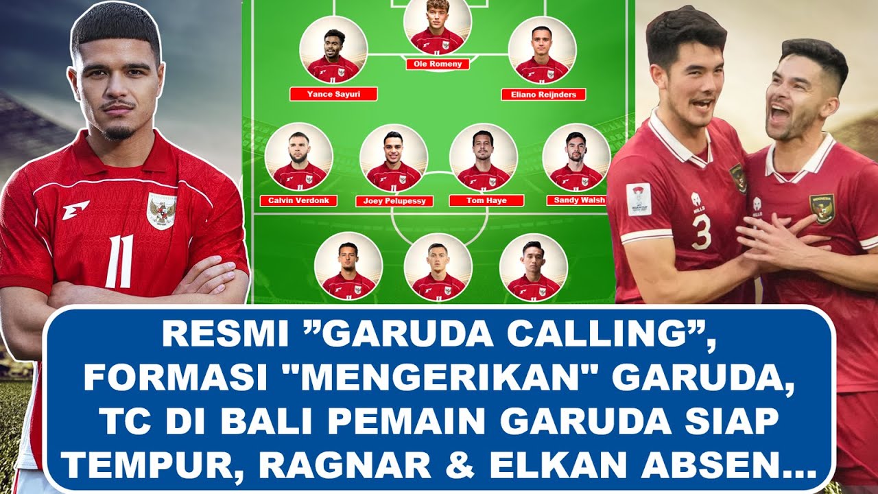 RESMI ”GARUDA CALLING”, FORMASI "MENGERIKAN" GARUDA, TC DI BALI PEMAIN ...
