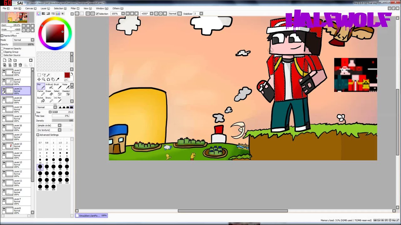 Minecraft Speedart - StrauberryJam's Pixelmon Thumbnail - YouTube