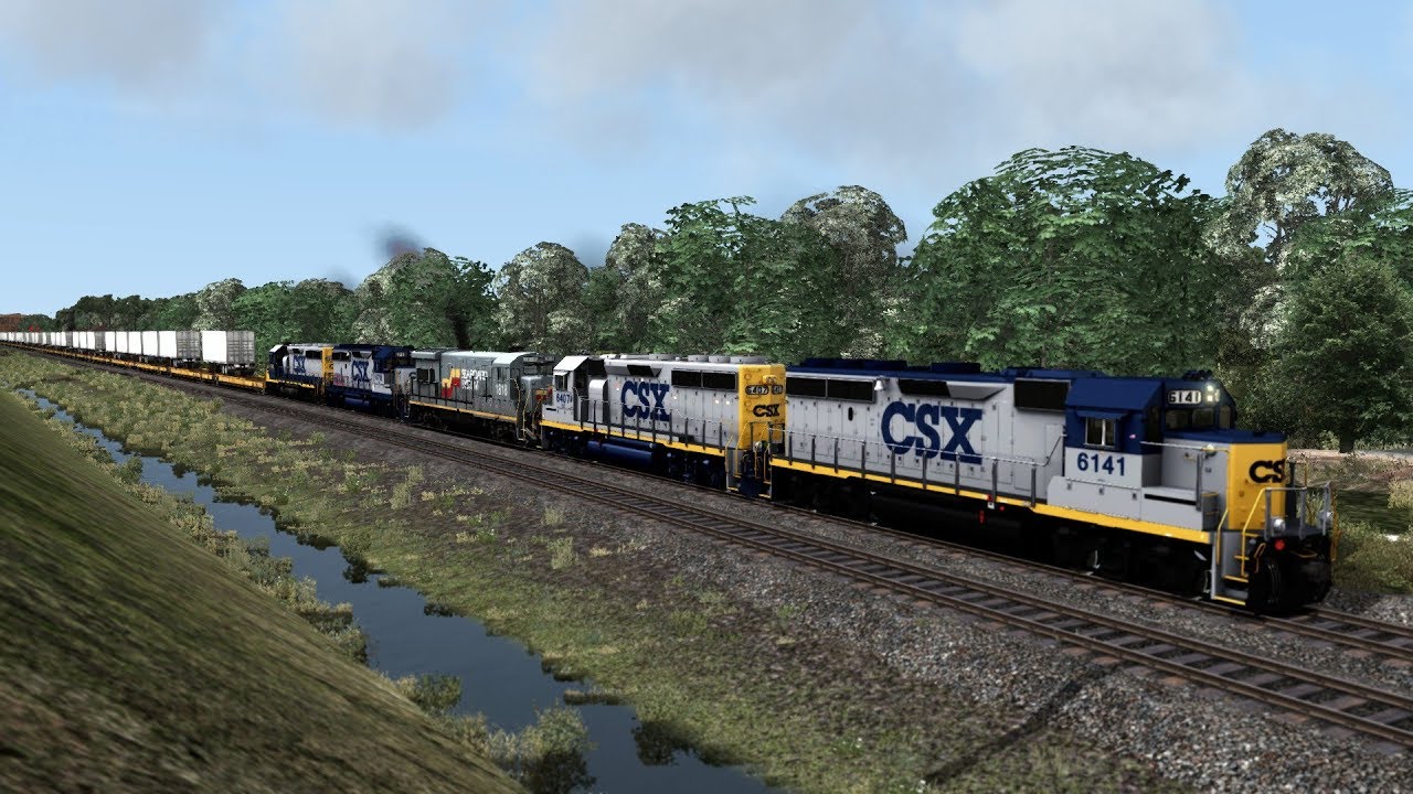 Train Simulator: Early CSX Hotshot On Adriana County - YouTube