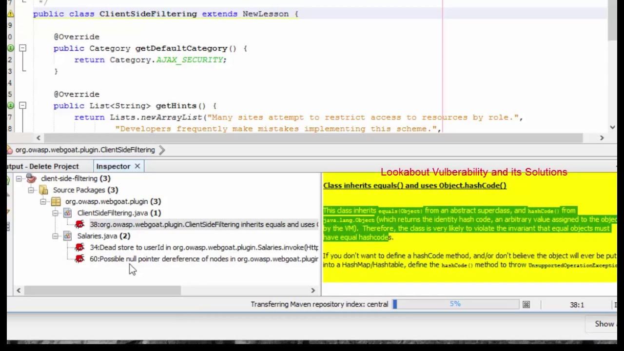 Using FindBugs in NetBeans and Evaluating WebGoat - YouTube