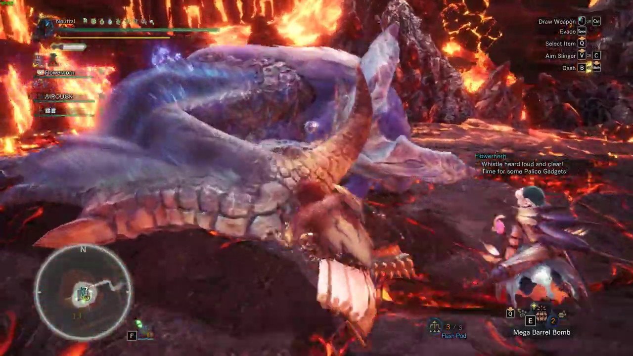 MhW SnS gameplay vs Tempered Lunastra - YouTube