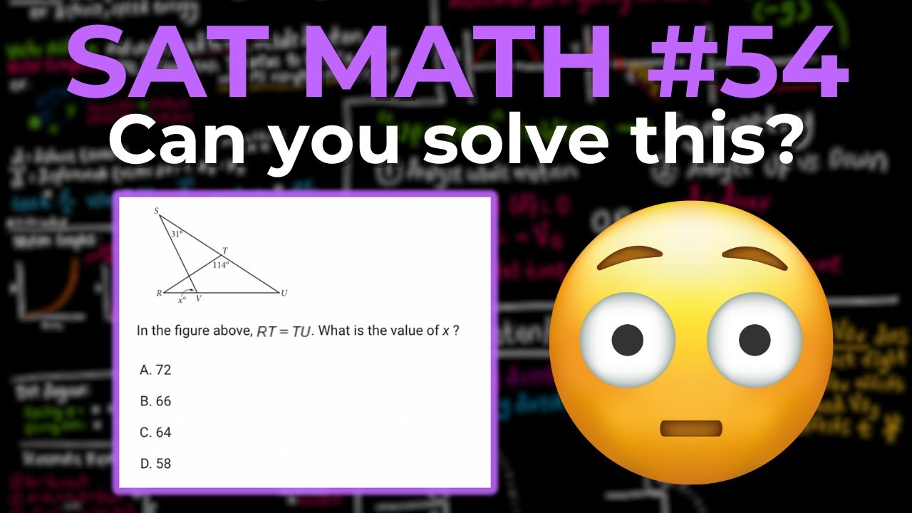 Can you solve this SAT Math Problem? (Question 54) - YouTube