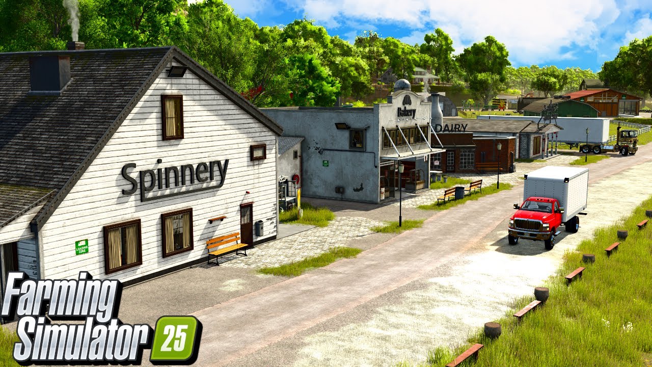 I Build a Commercial District on my Farm | Farming Simulator 25 ...