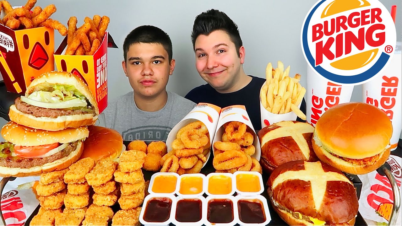My Little Brother Tries Burger King For The First Time • MUKBANG - YouTube