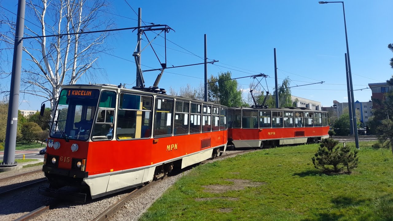 Konstal skład 105Na #615+616 - MPK Częstochowa - linia 1 (cz.1) - YouTube