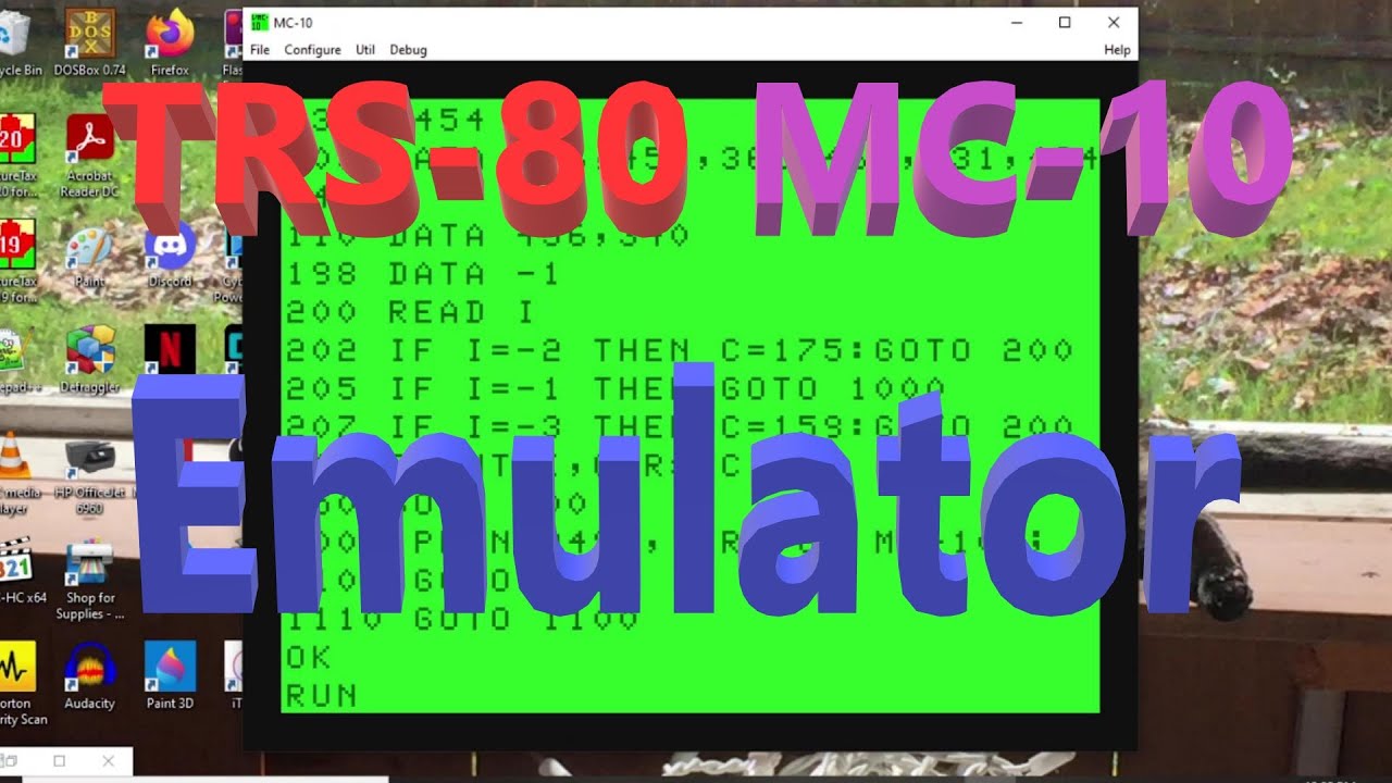 Setting Up And Using An MC-10 Emulator #SepTandy - YouTube