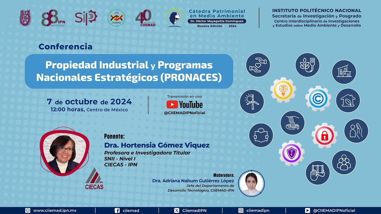 🎤 CONFERENCIA “Propiedad Industrial y Programa Estratégicos Nacionales ...
