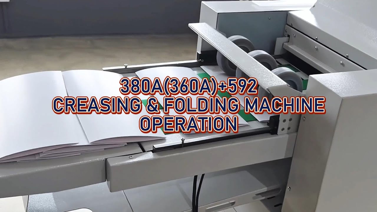 380A(360A)+592 Automatic Creasing and Folding Machine - YouTube