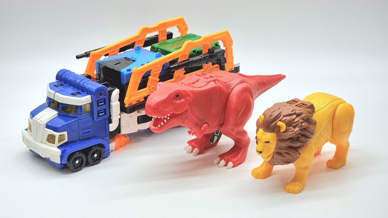 Hello Carbot TYLAIO tyranno lion truck robot toys transformation - YouTube