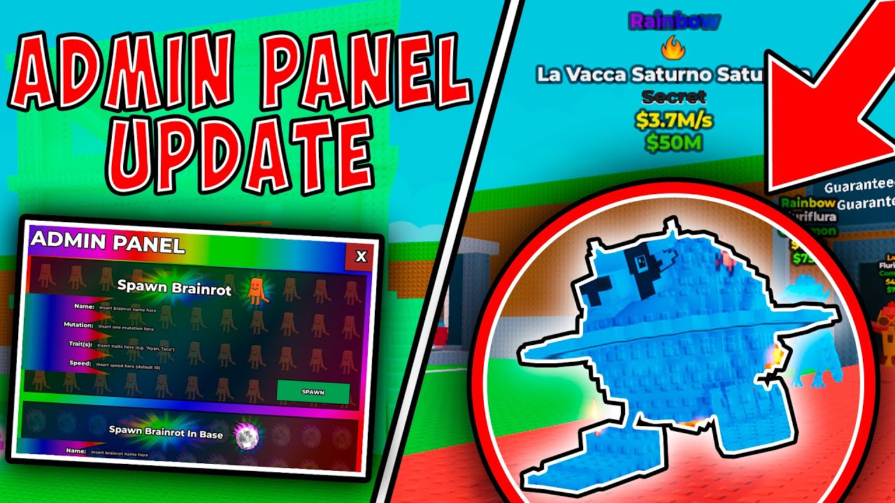 NEW ADMIN PANEL UPDATE - STEAL A BRAINROT - YouTube