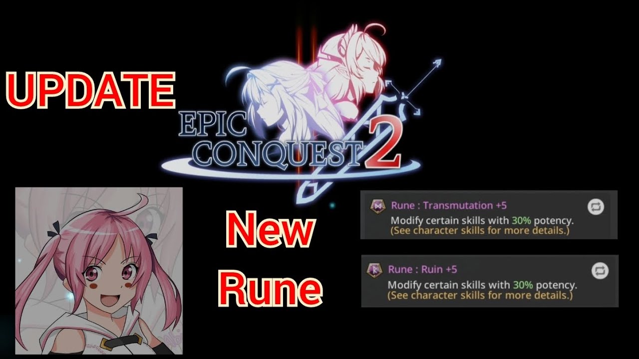 Epic Conquest 2: New Update, Rune for Amy - YouTube