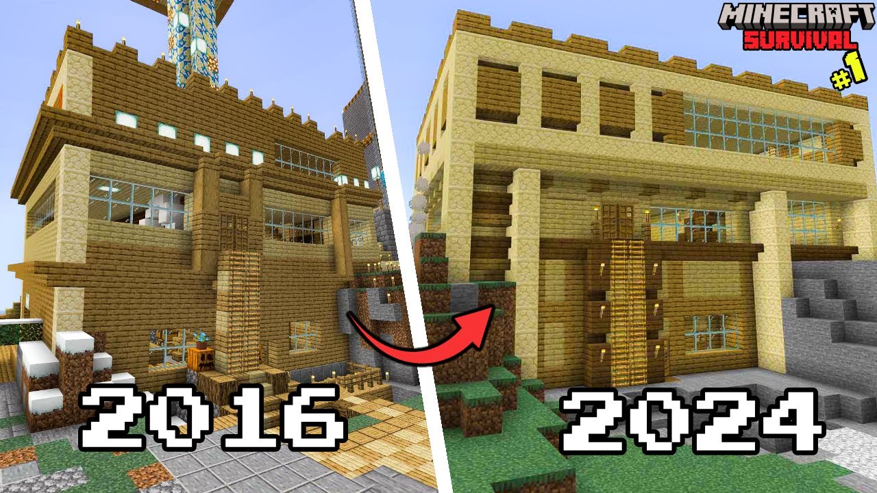 I Rebuilt My First Minecraft House 8 years Later - YouTube