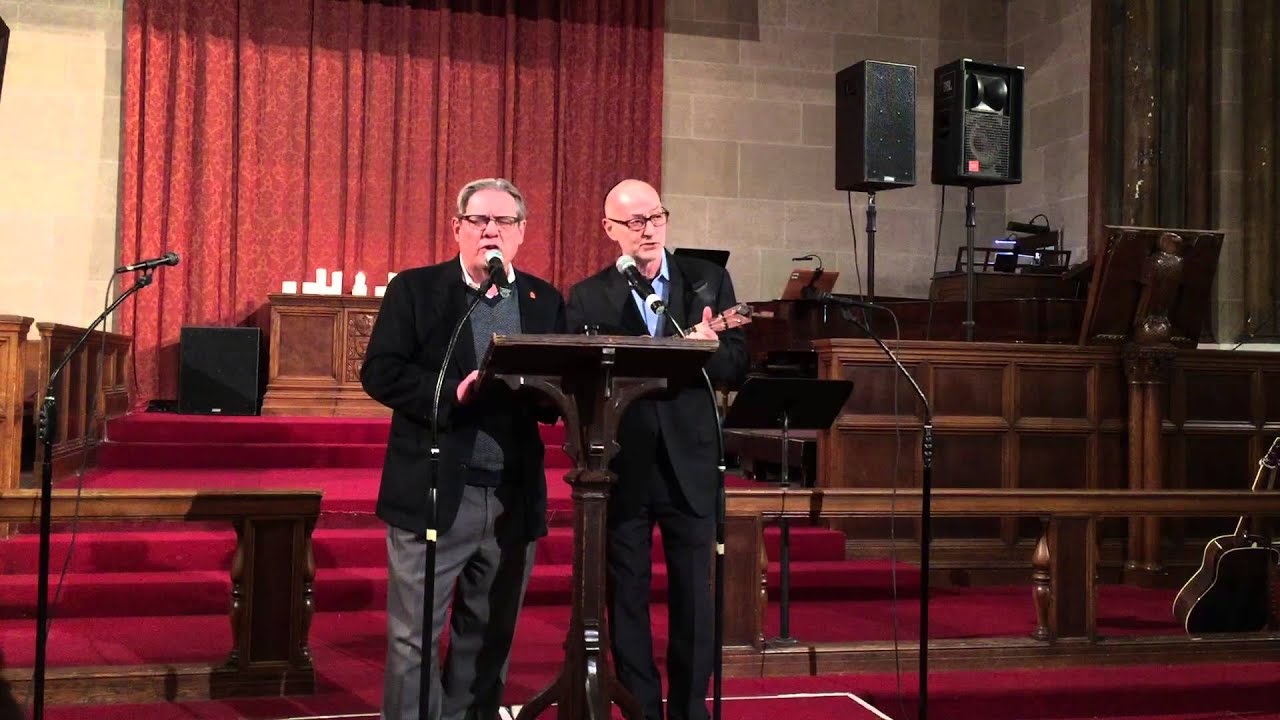 Rev Bob Brashear and Rabbi Steve Blane sing Blowing in the Wind - YouTube