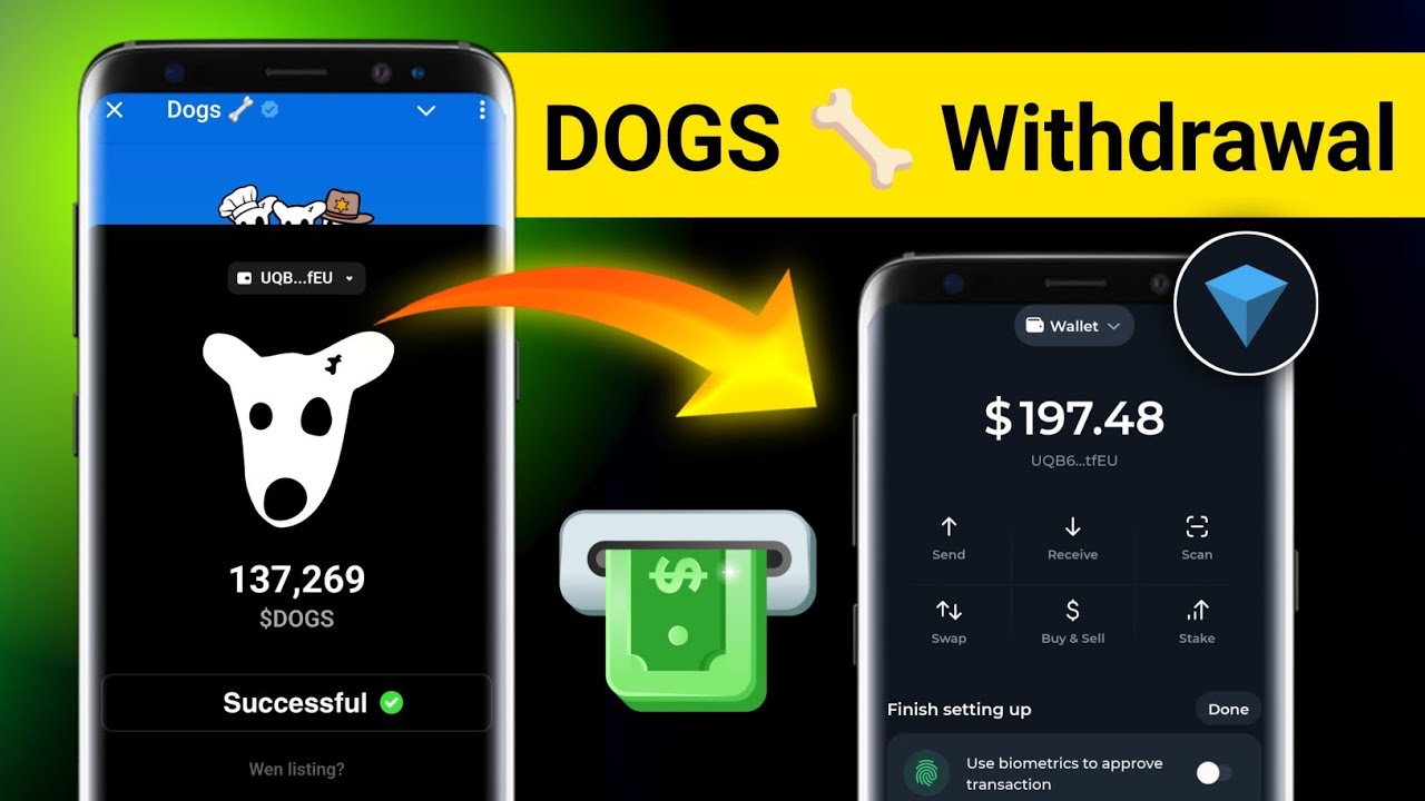 Dog coins withdrawal || Dogs Airdrop Withdrawal process || Dogs Coin ...