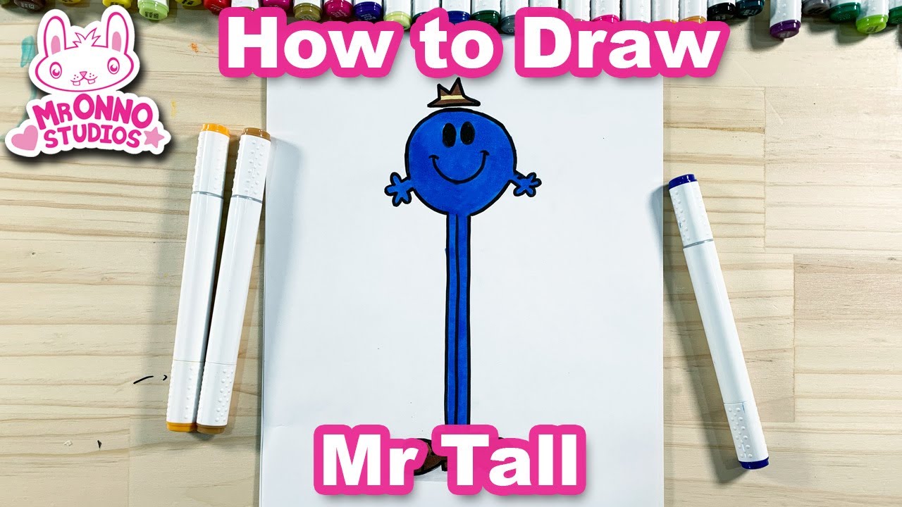 How to Draw Mr Tall | Mr Men Characters - YouTube