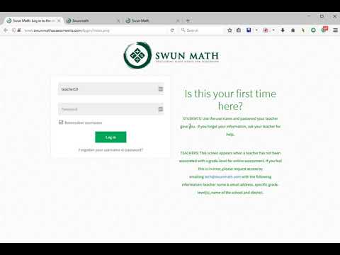 H1 Login as a Teacher - Swun Math - YouTube