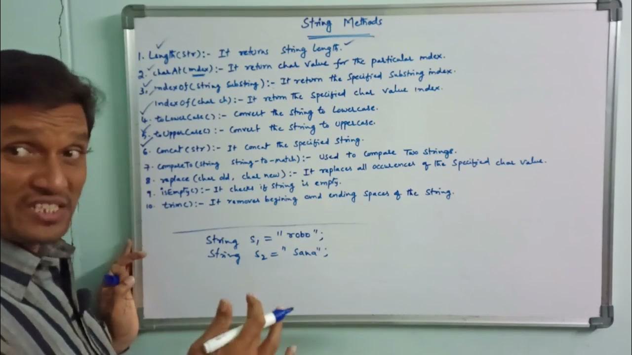 String Methods in java | Strings | Java Programming | Telugu - YouTube