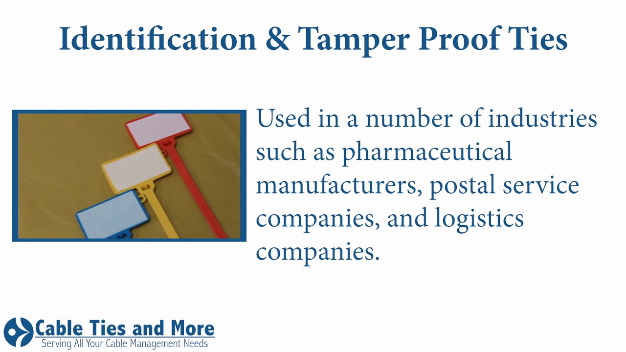 How To Prevent Tampering with Identification & Tamper Evident Cable ...